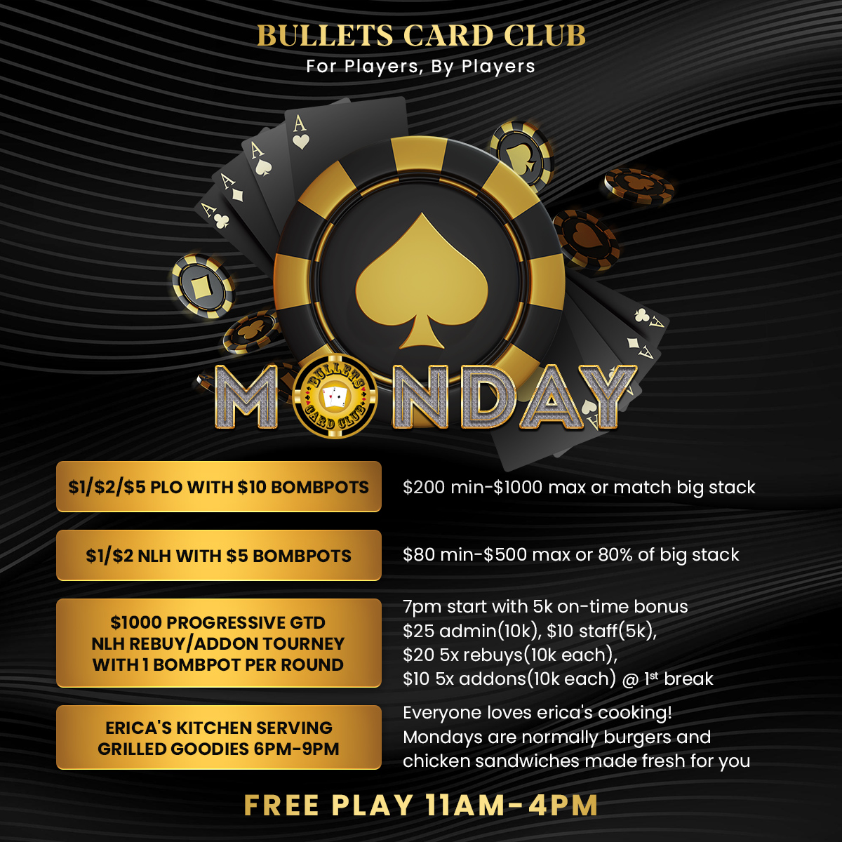 Tournaments | Bullets Card Club